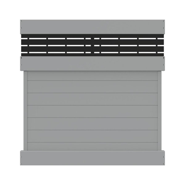 Barrette Outdoor Living Horizontal Fence Boardwalk Gray Vinyl Privacy ...