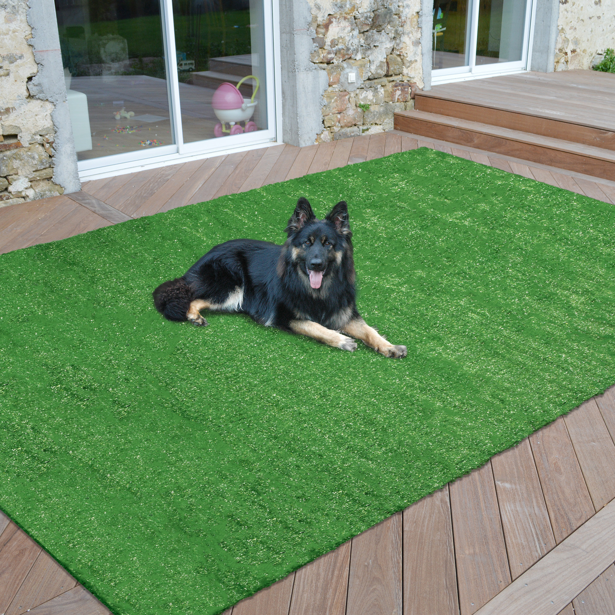 Arlmont & Co. Somersby Indoor/Outdoor Low Pile Artificial Grass Turf ...