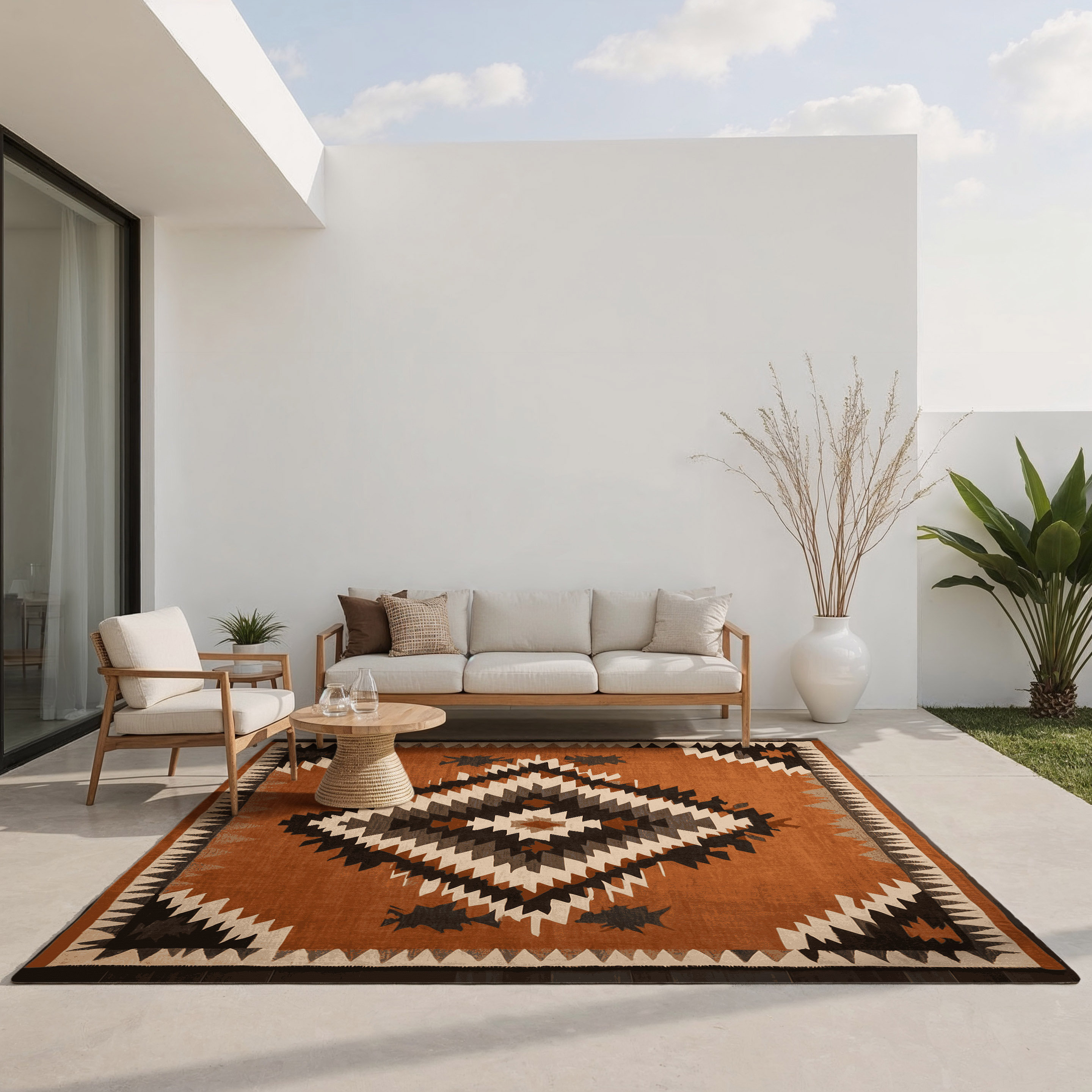 Union Rustic Canyon Echo Indoor And Outdoor Area Rug | Wayfair