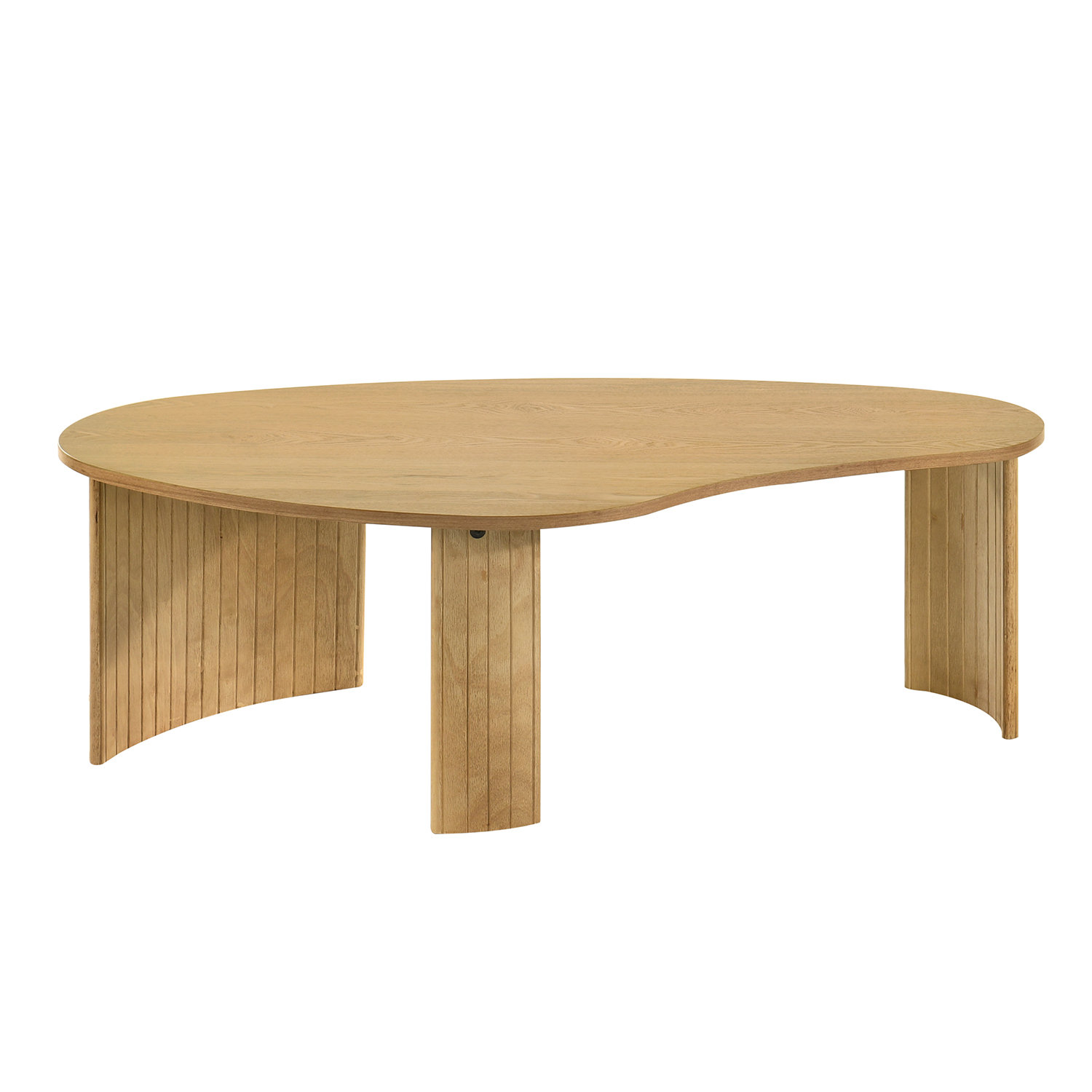 Wrought Studio Modern Cloud-Shaped Coffee Table - Solid Wood Irregular ...