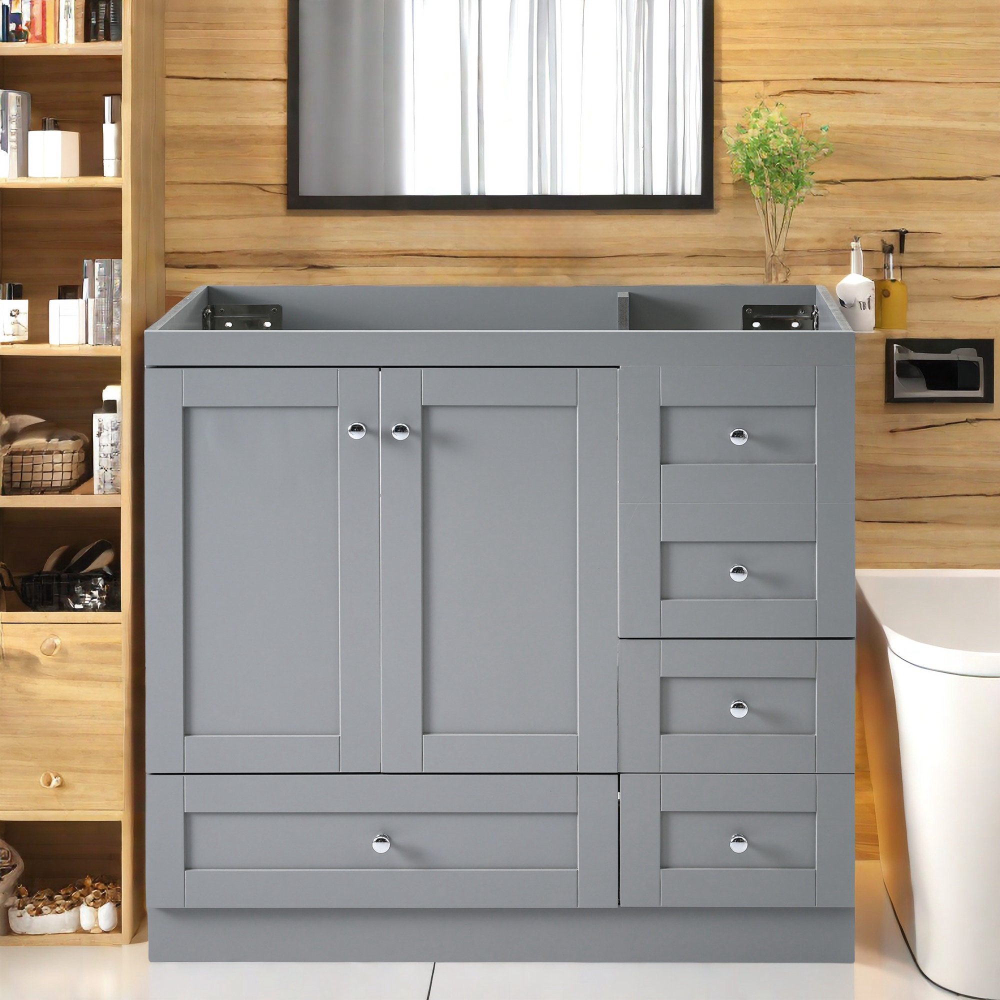 Winston Porter 35" Bathroom Vanity without Top - Wayfair Canada