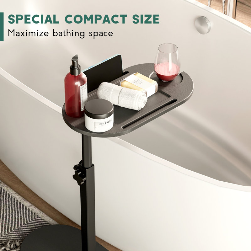 Latitude Run® Roeli Free-standing Bath Caddy, Adjustable Height, Can be ...