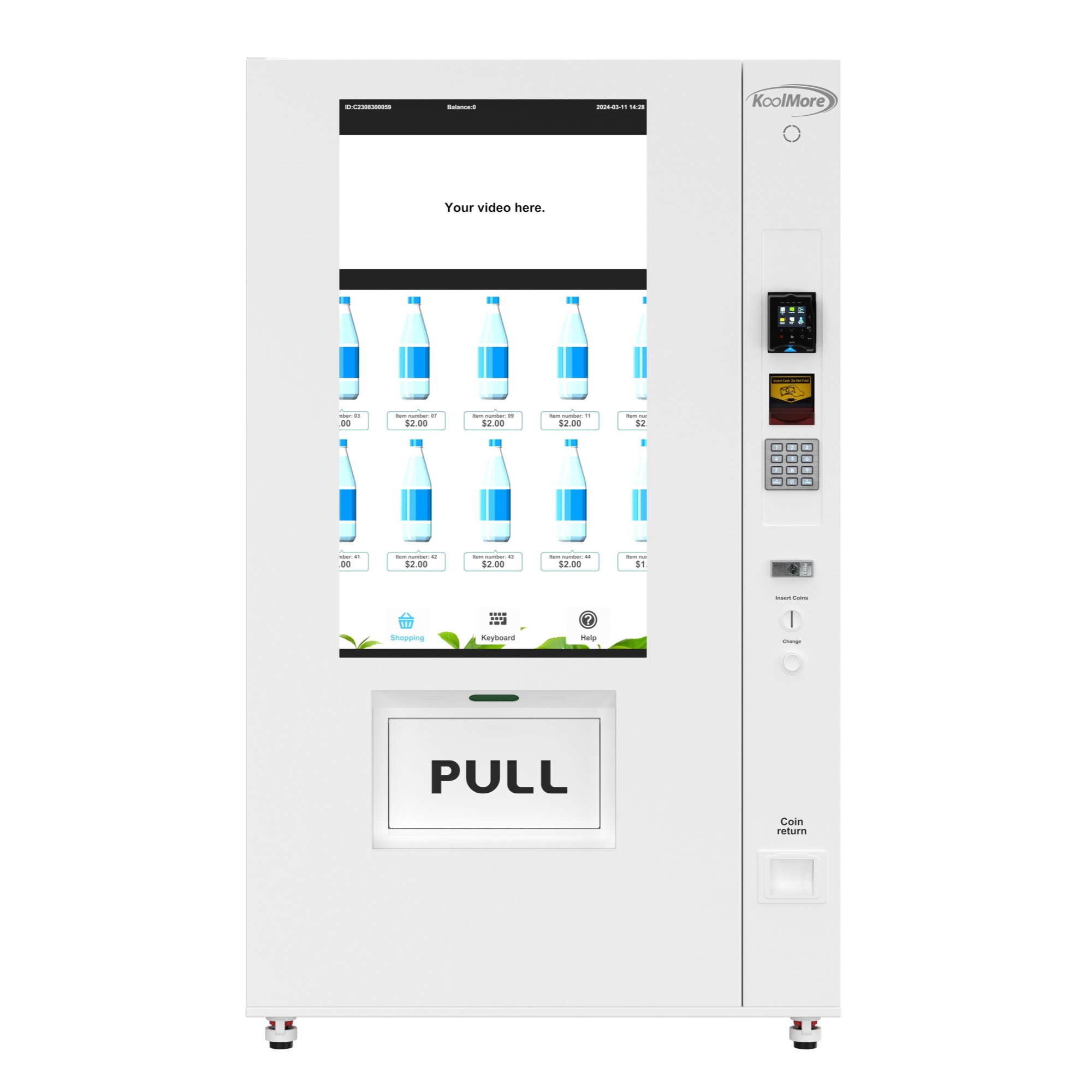 KoolMore Freezer Ice Cream Vending Machine In White With 44 Slots ...