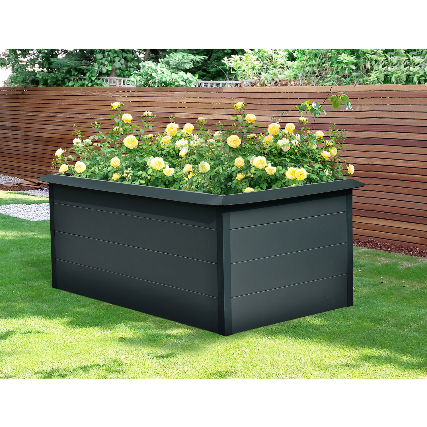 Arlmont & Co. Amora Aluminum Planter Box | Wayfair