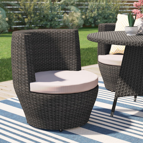 Brayden Studio® Landers Patio Chair with Cushion & Reviews | Wayfair