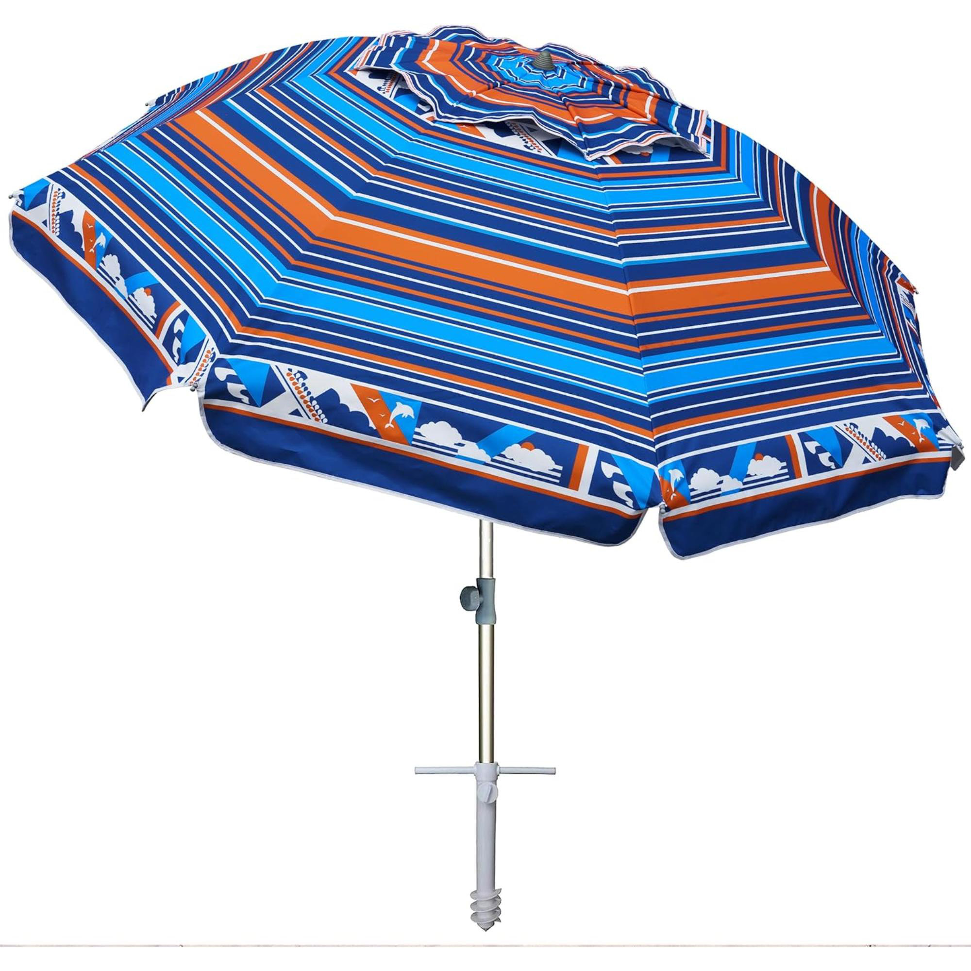 Dovecove Beach Umbrella Parasols With Sand Anchor & Tilt Sun Shelter ...