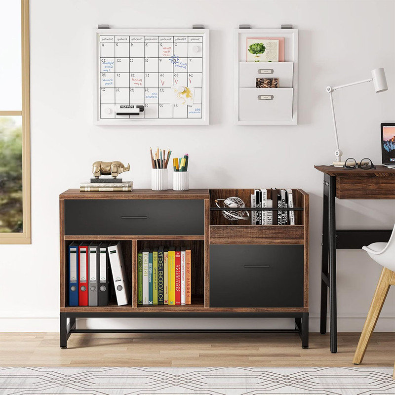 17 Stories Rectangular File Cabinet with 2 Drawers, Lateral Filing ...