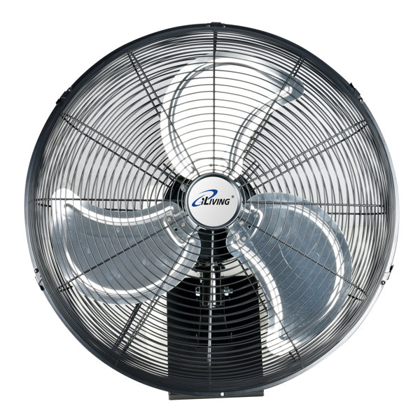 iLIVING Outdoor Oscillating High Velocity Wall Fan with Heavy Duty ...