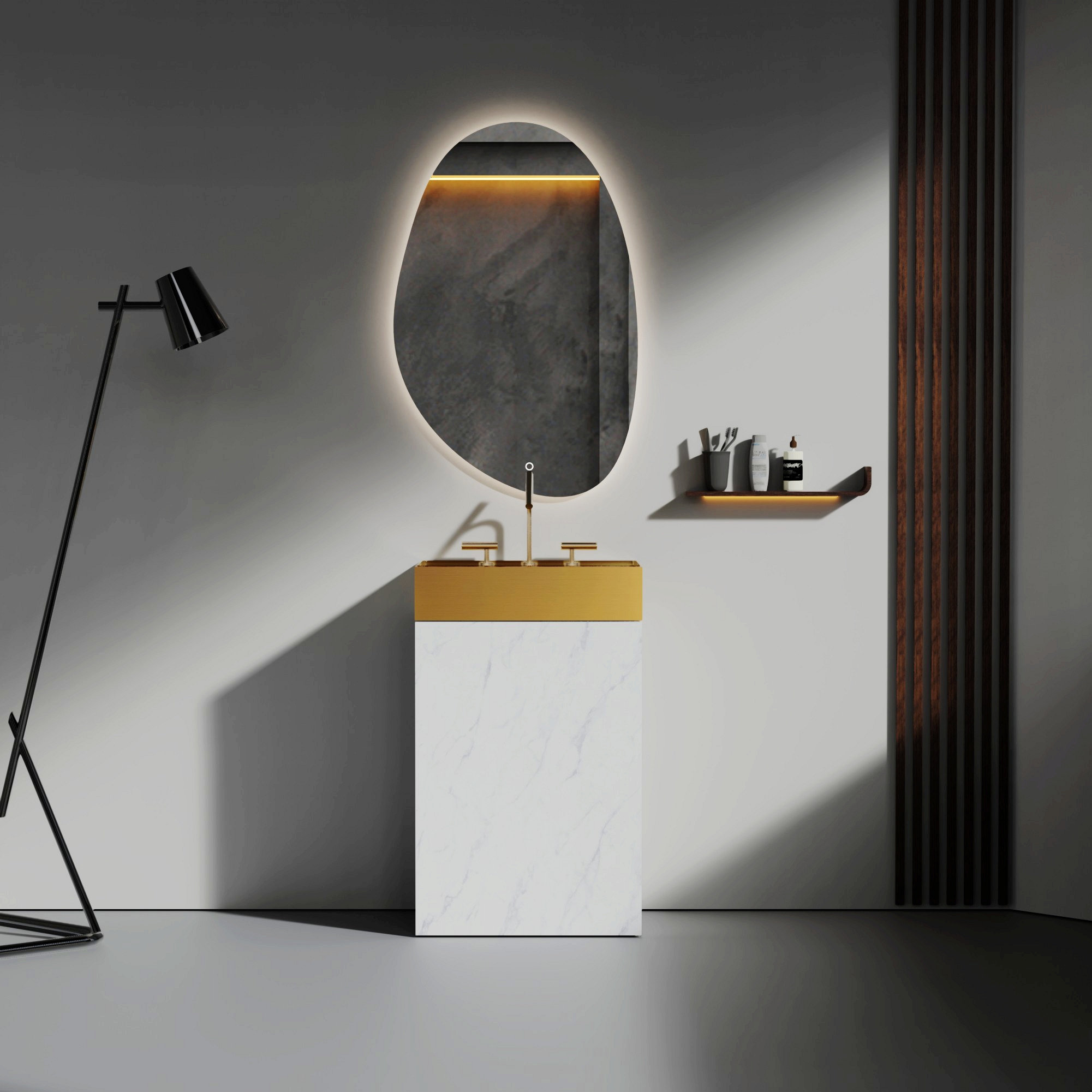 Orren Ellis Bathroom Vanity With Stainless Steel Sink, Bathroom Cabinet ...