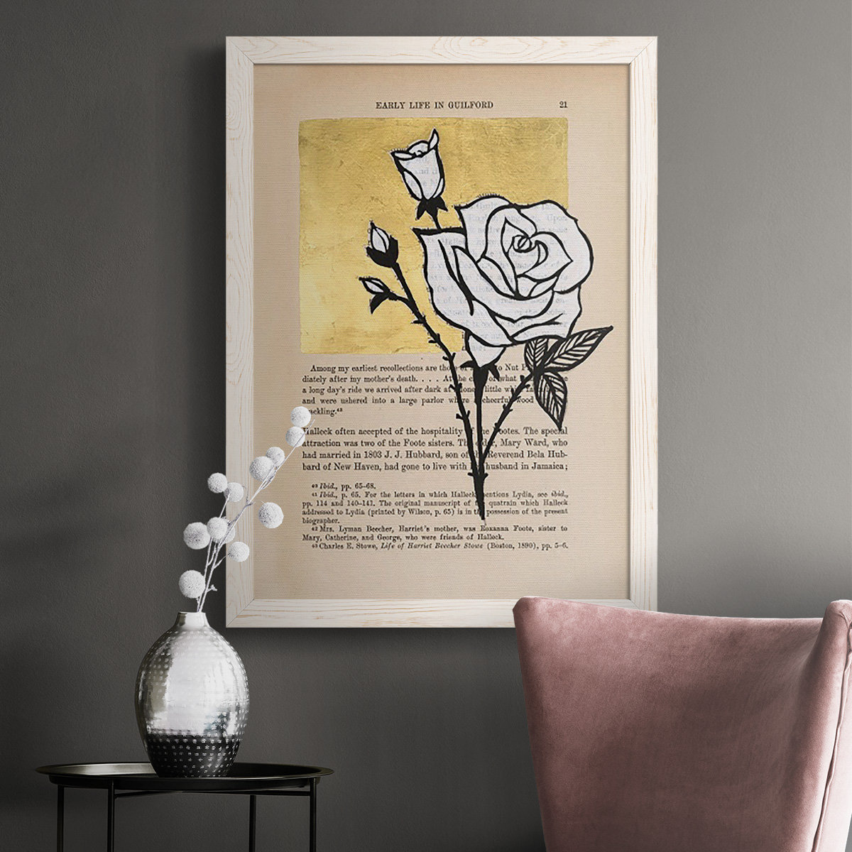 Gracie Oaks Floral Diary III-Premium Framed Canvas - Ready To Hang ...