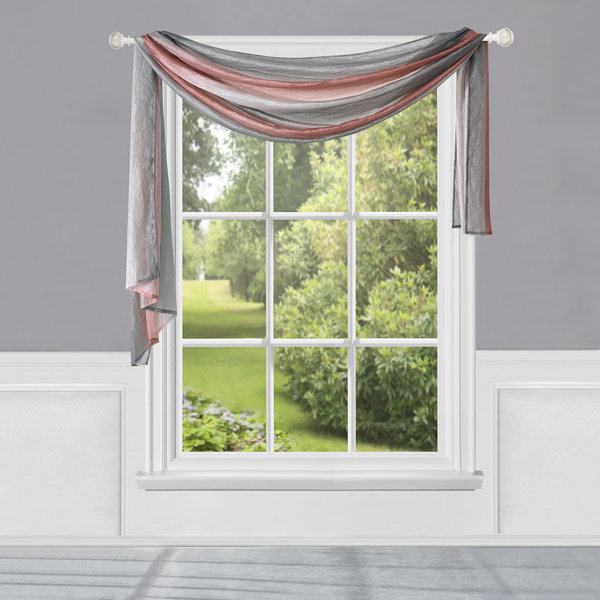 Astoria Grand Velia Polyester Sheer Window Scarf Panel & Reviews | Wayfair