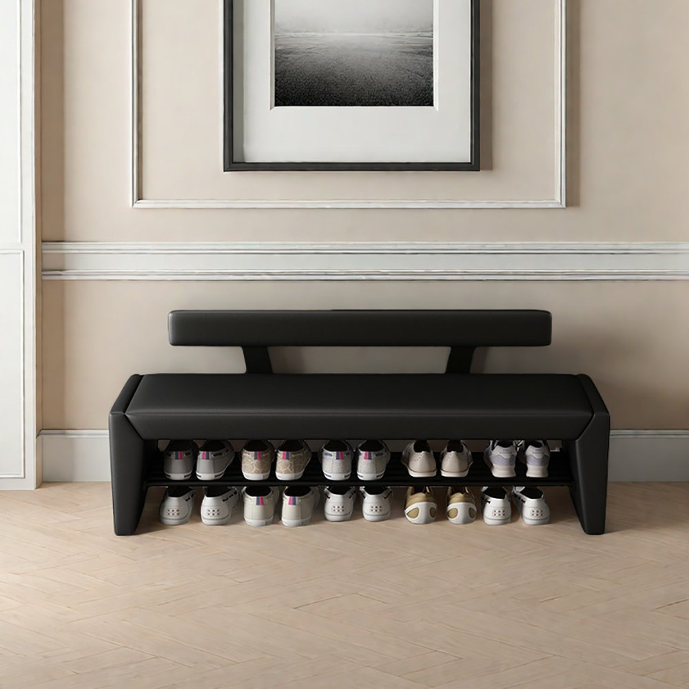 interanest 55.1in Shoe Change Stool With Backrest | Wayfair