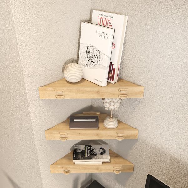 Ebern Designs Nechelle 3 Piece Triangle Corner Shelf | Wayfair