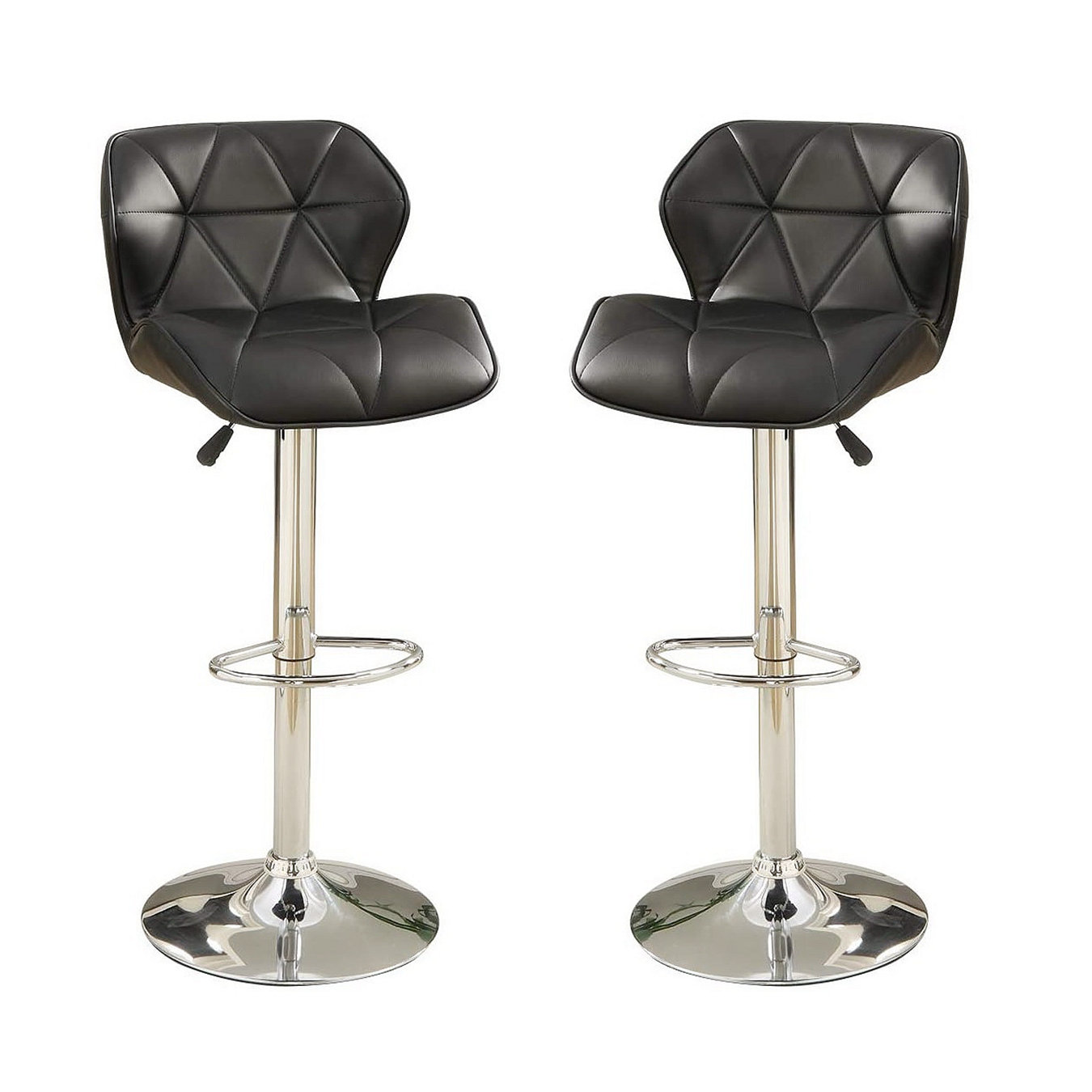 Orren Ellis Verdie Modern Kitchen Island Stools Faux Leather Stool ...