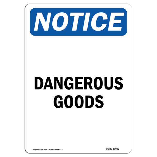 SignMission Dangerous Goods Sign | Wayfair