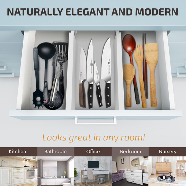 Bambusi Adjustable Multi-Purpose Drawer Organizer & Reviews | Wayfair