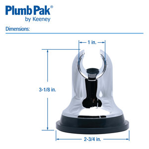 Keeney Plastic Wall Suction Style Bracket Shower Head Holder, Polished ...