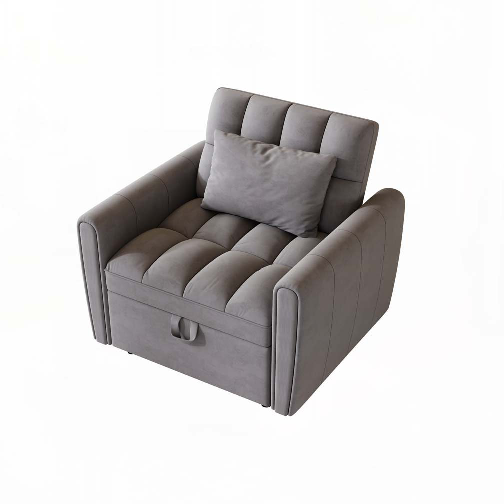 Mercer41 Velvet Accent Convertible Chair Club Armchair | Wayfair