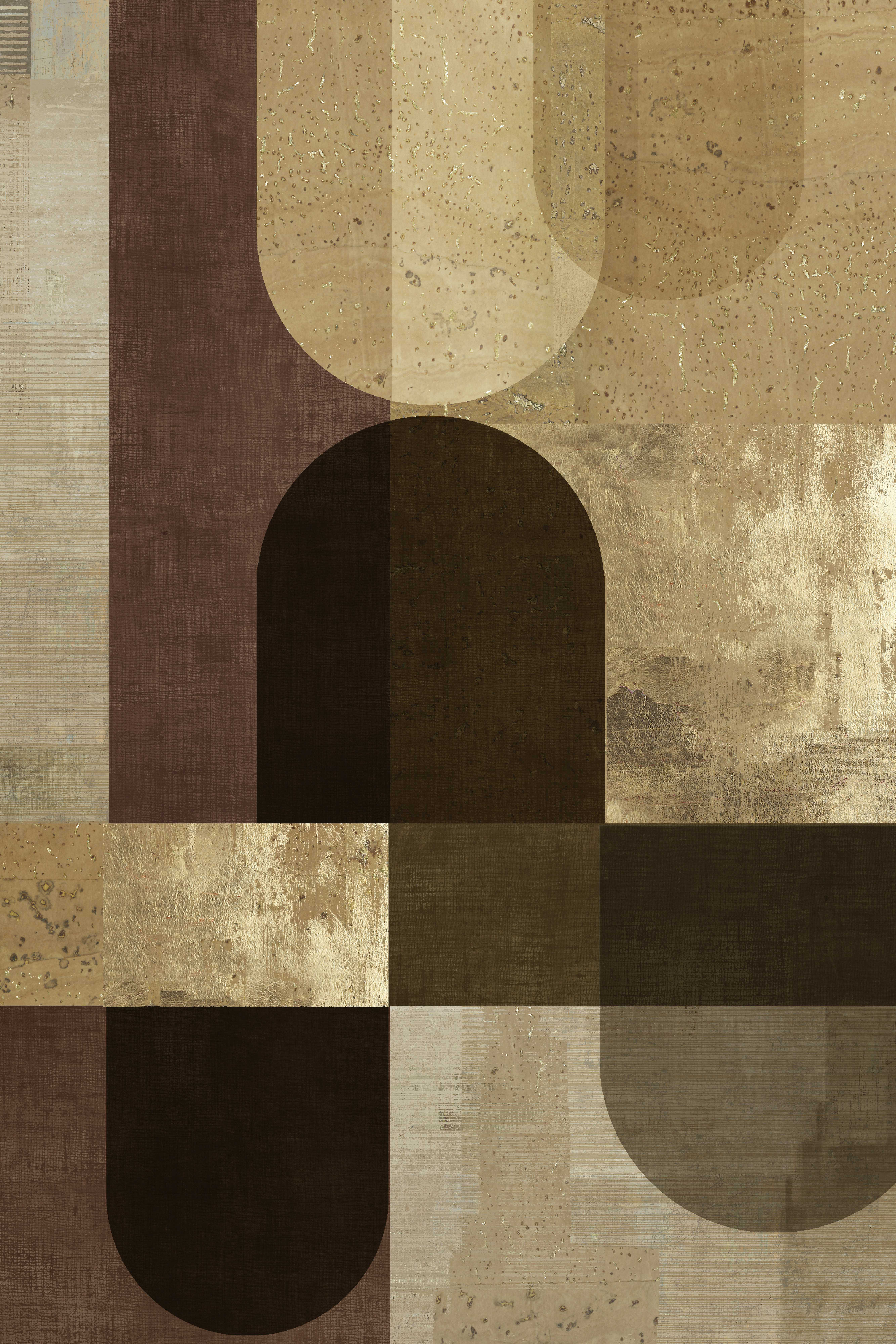 George Oliver Golden Geo I by - Wrapped Canvas Print | Wayfair