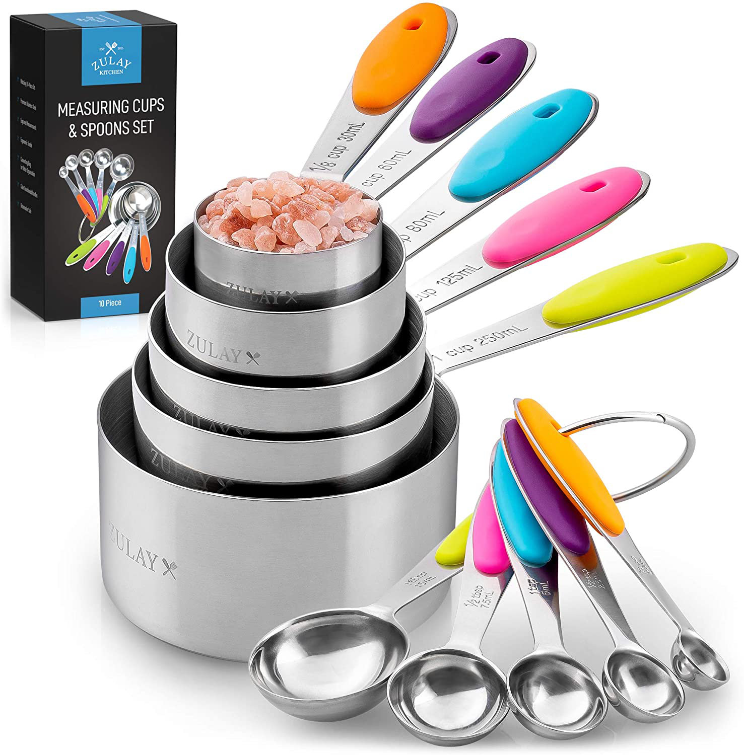 Zulay Kitchen Measuring Cups And Spoons Set - 10 Pieces | Wayfair