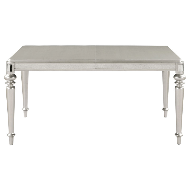 Rosdorf Park Bling Game 86-Inch Extension Dining Table Metallic ...