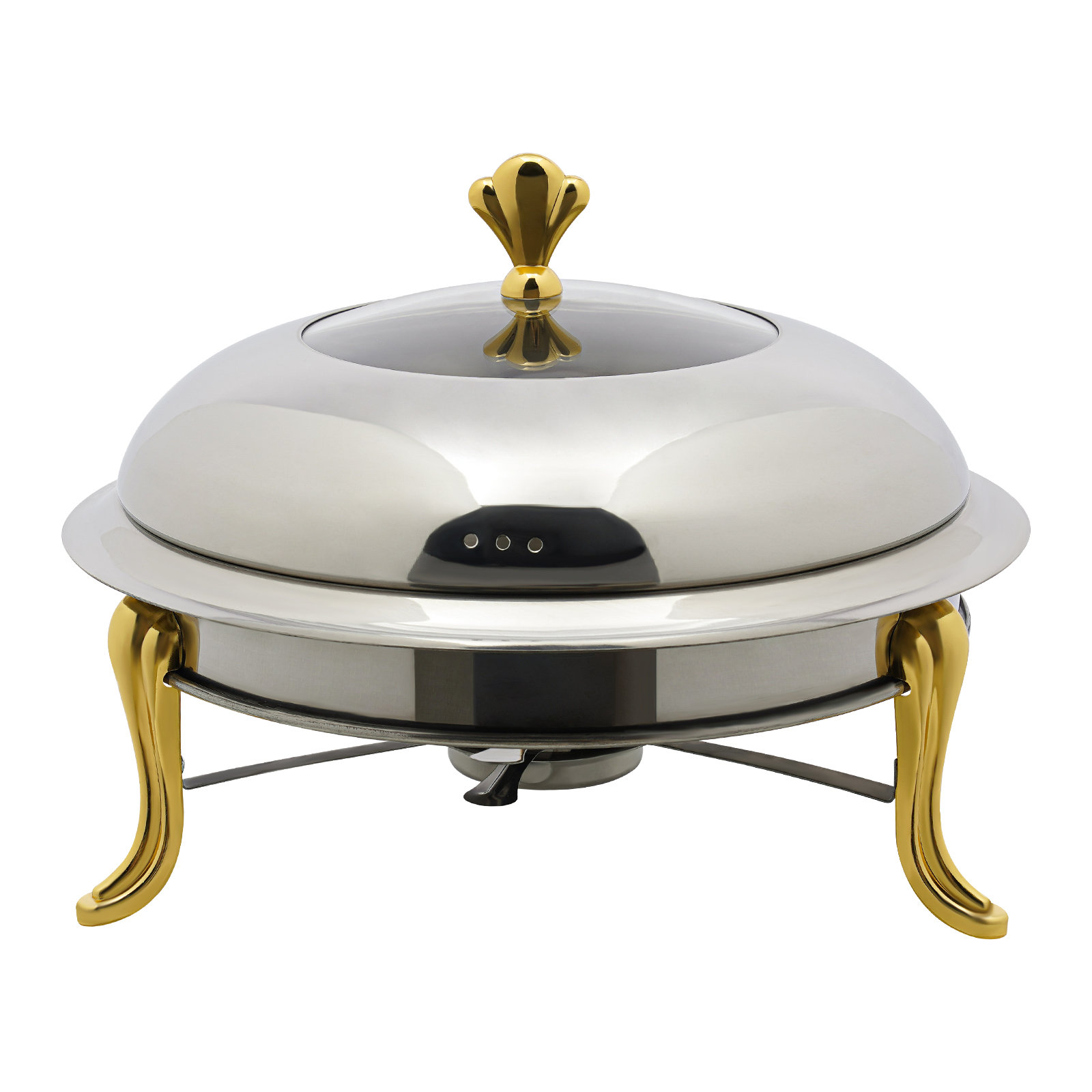 The Party Aisle™ Stainless Steel Round Chafer Dining Stove with Support ...