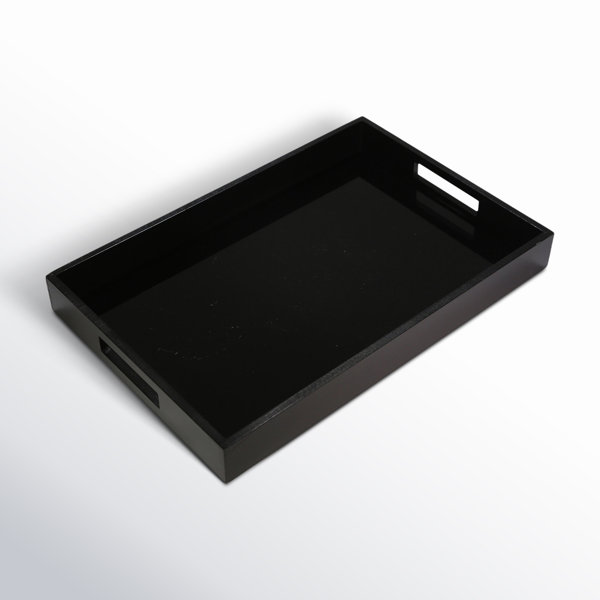 AllModern Bradshaw 18" Simple Black Serving Tray - Contemporary ...