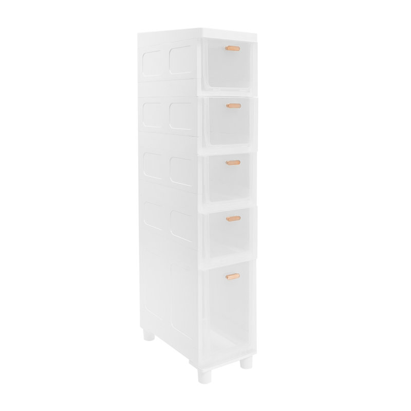 Rebrilliant Narrow Slim Bathroom Storage Cabinet 5 Tier | Wayfair