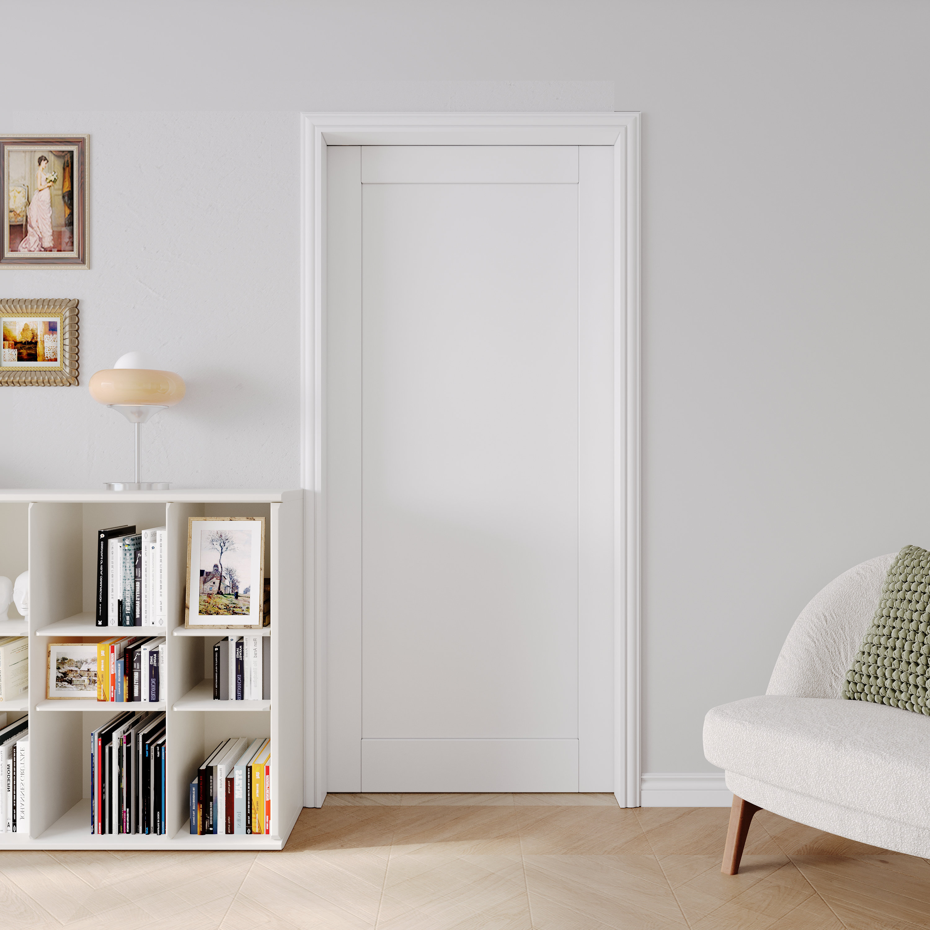 ARK DESIGN Paneled Manufactured Wood Sliding Closet Pocket Doors with ...