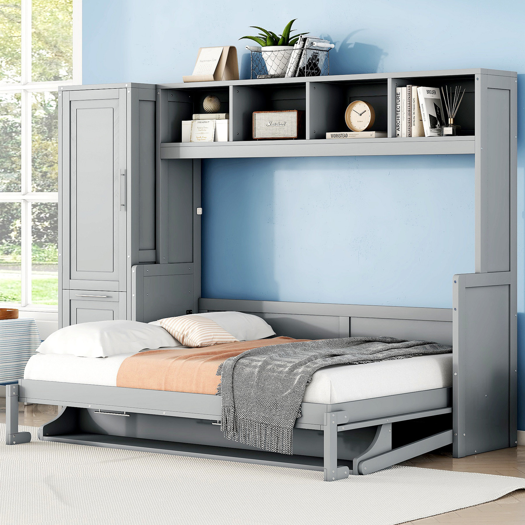 Red Barrel Studio® Luxurious Murphy Bed With Integrated Closet And ...