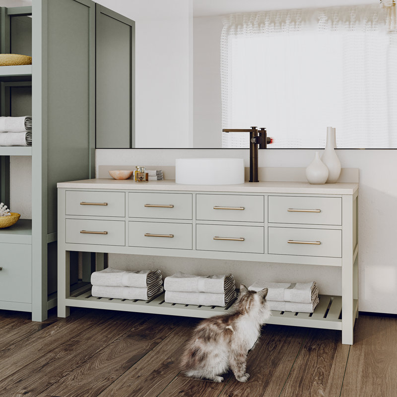 CASAINC Spot-Free single-handle Bathroom Vessel Sink Faucet with Pop-Up ...