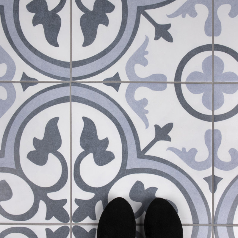 Merola Tile Amberes II 13" x 13" Ceramic Patterned Wall & Floor Tile ...