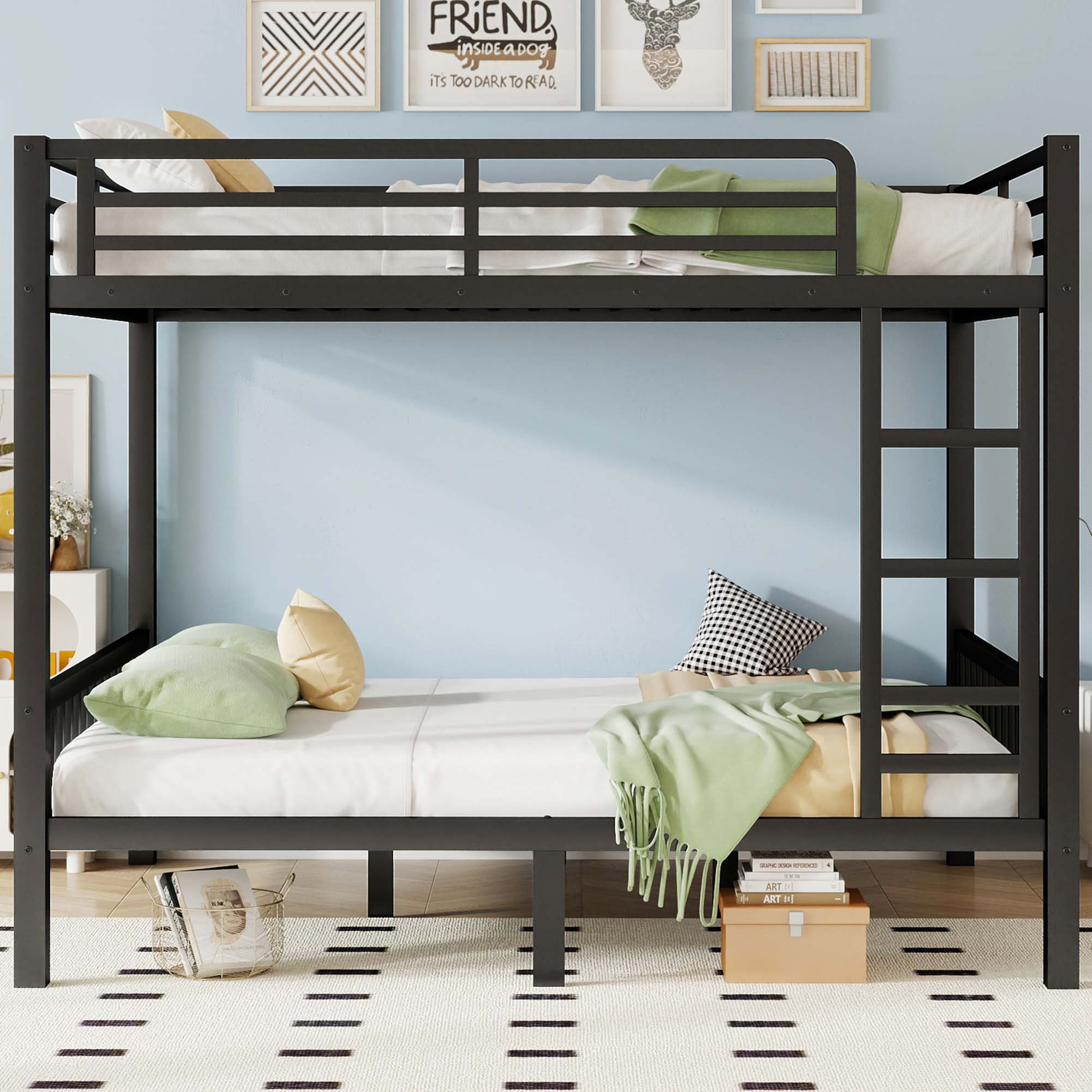 Latitude Run® Metal Bunk Bed With Ladder And Slats Support - Wayfair Canada