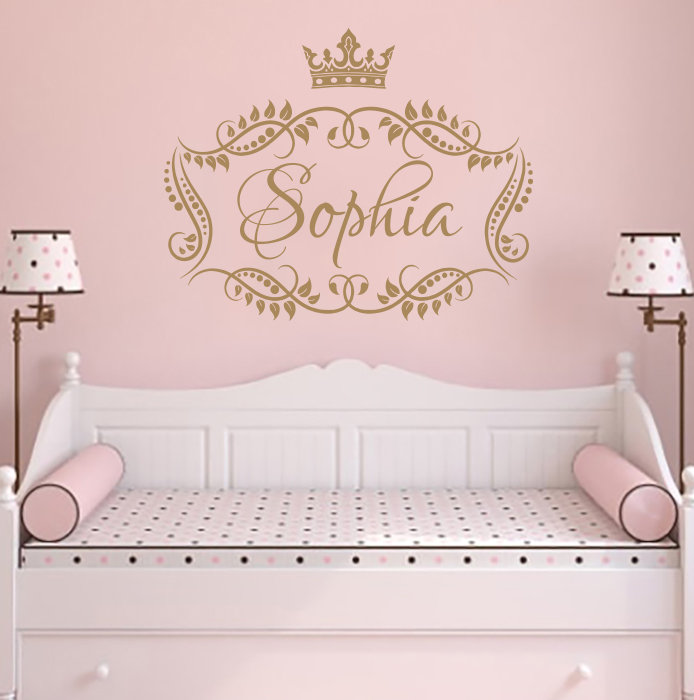 Decal House Princess Crown Personalized Name Wall Decal & Reviews | Wayfair