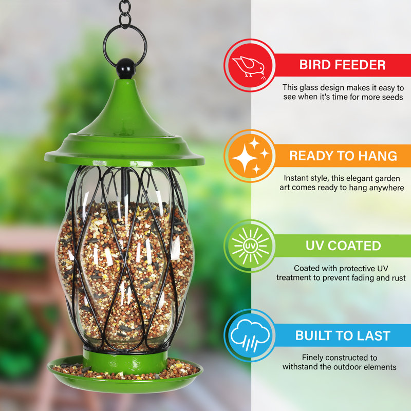 Exhart Wire Bird Feeder, 6.5 by 13.5 Inches | Wayfair