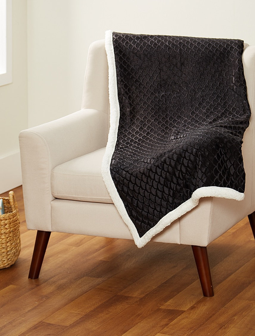 Ben and Jonah Lush Elegance Dragon Scale Reversible Blanket & Reviews ...