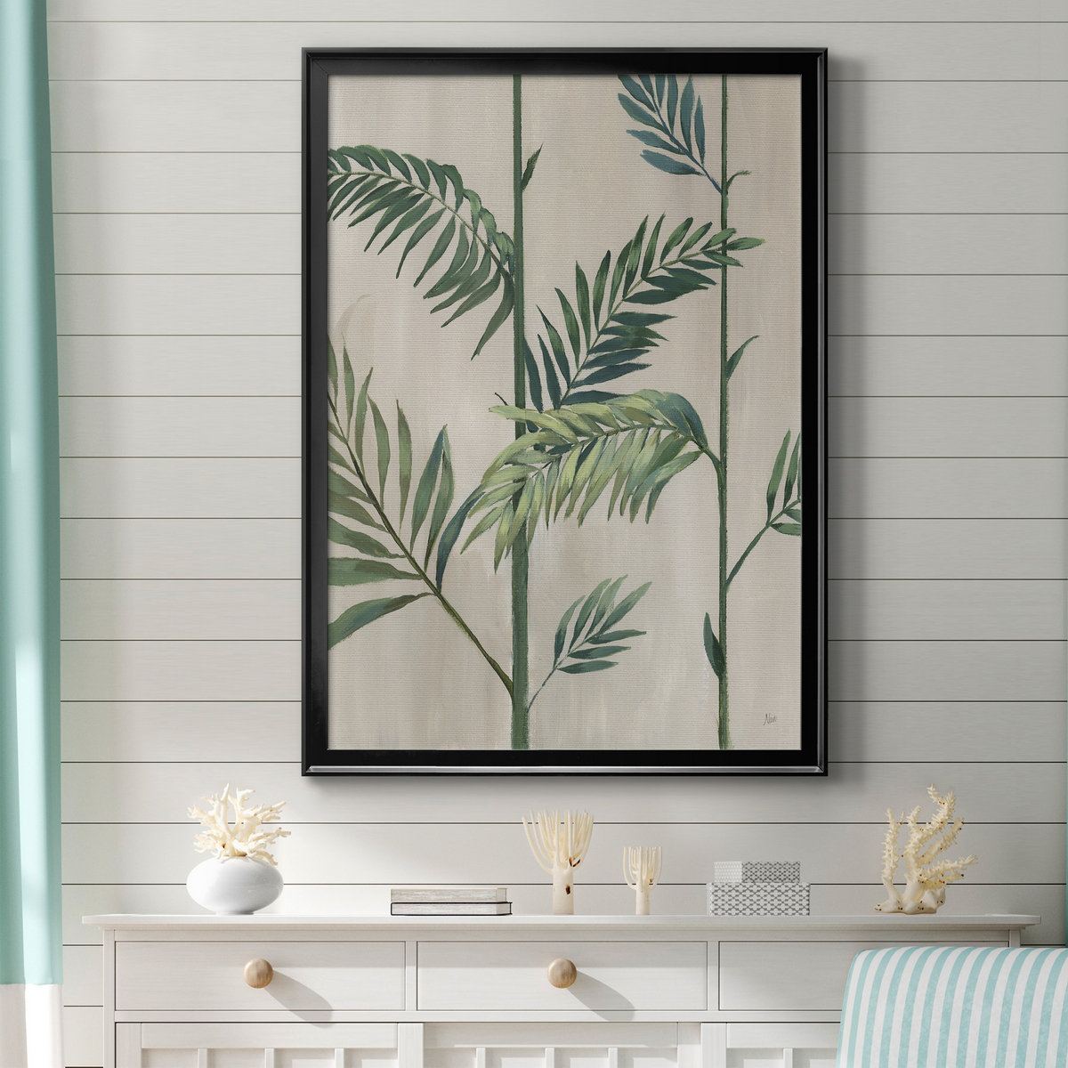 Bay Isle Home™ Modern Fronds II - Picture Frame Painting on Canvas ...