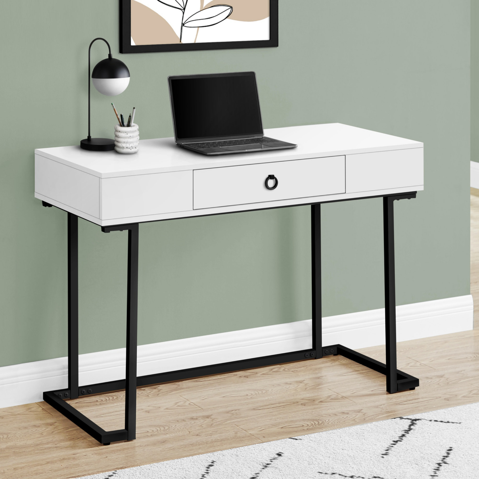 Latitude Run® Computer Desk, Home Office, Laptop, Storage Drawers, 42"L ...