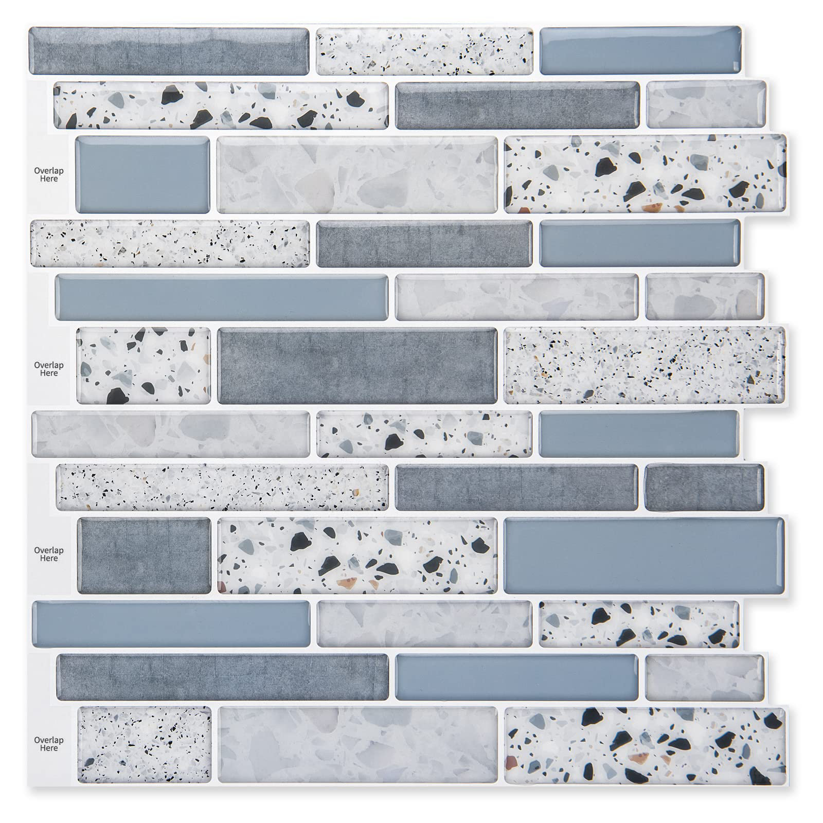 Zeki Shoggy Peel And Stick Brick Kitchen Backsplash Self-Adhesive Wall ...