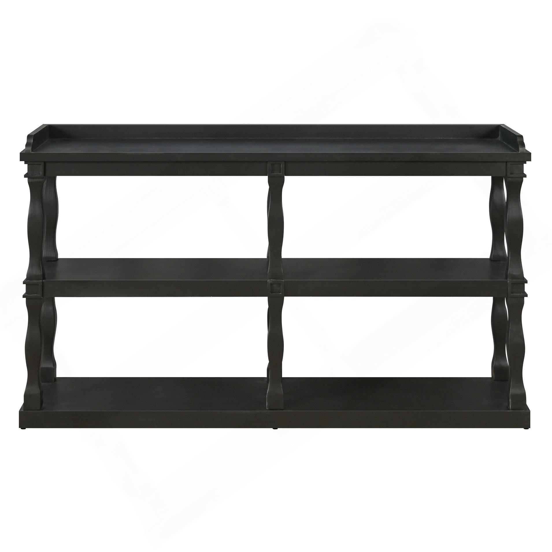 Latitude Run® Console Table With 3-Tier Open Storage Spaces And Roman ...