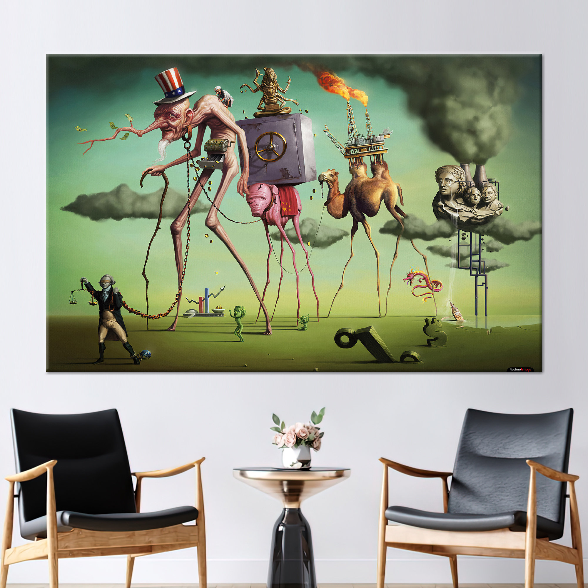 Trinx Salvador Dali The American Dream, Dali American Dream Artwork ...