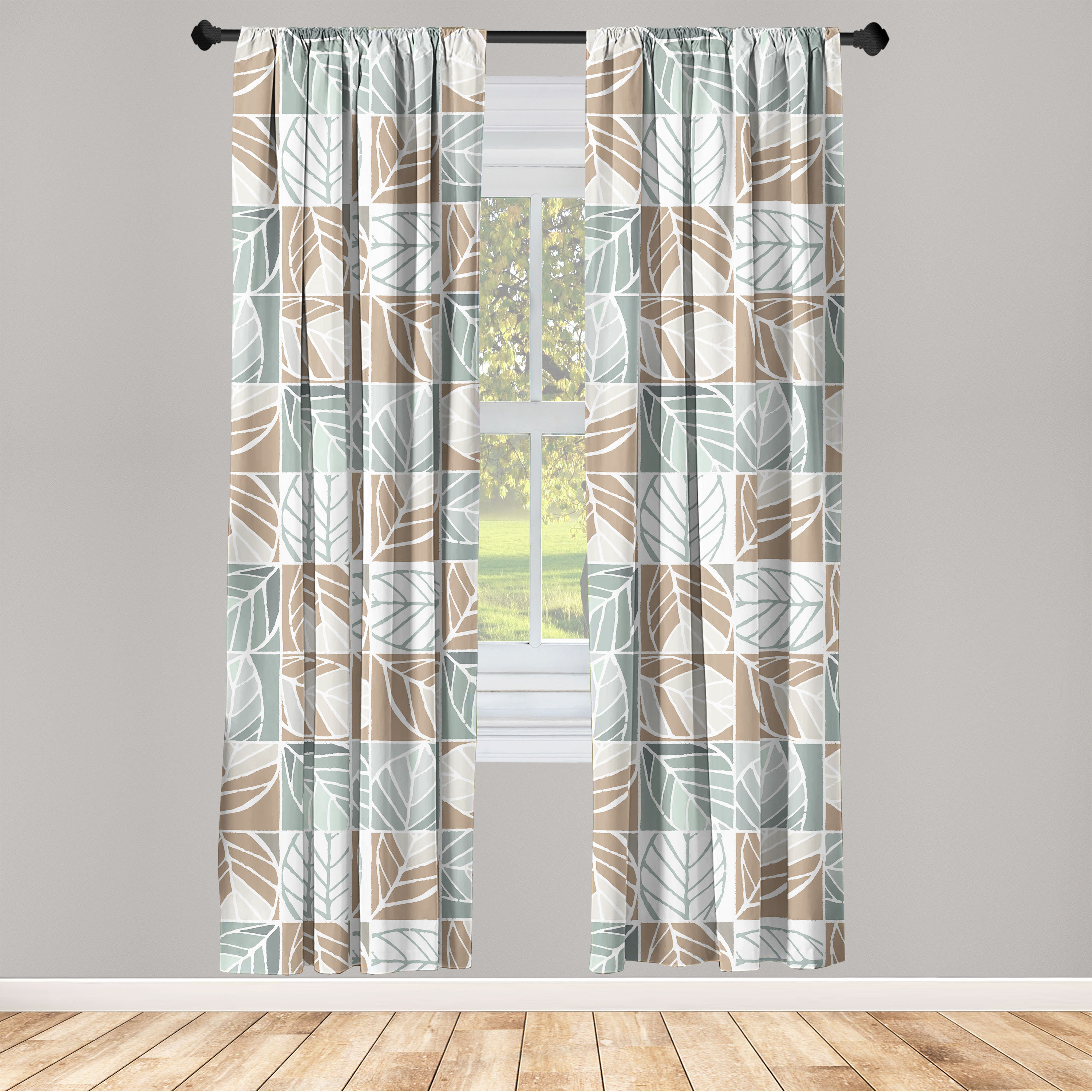 East Urban Home Breeyana Microfiber Semi Sheer Curtain Pair | Wayfair