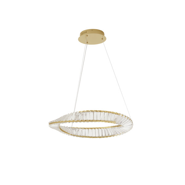 Nova Luce 1 - Light Gold LED Crystal Pendant | Wayfair.co.uk