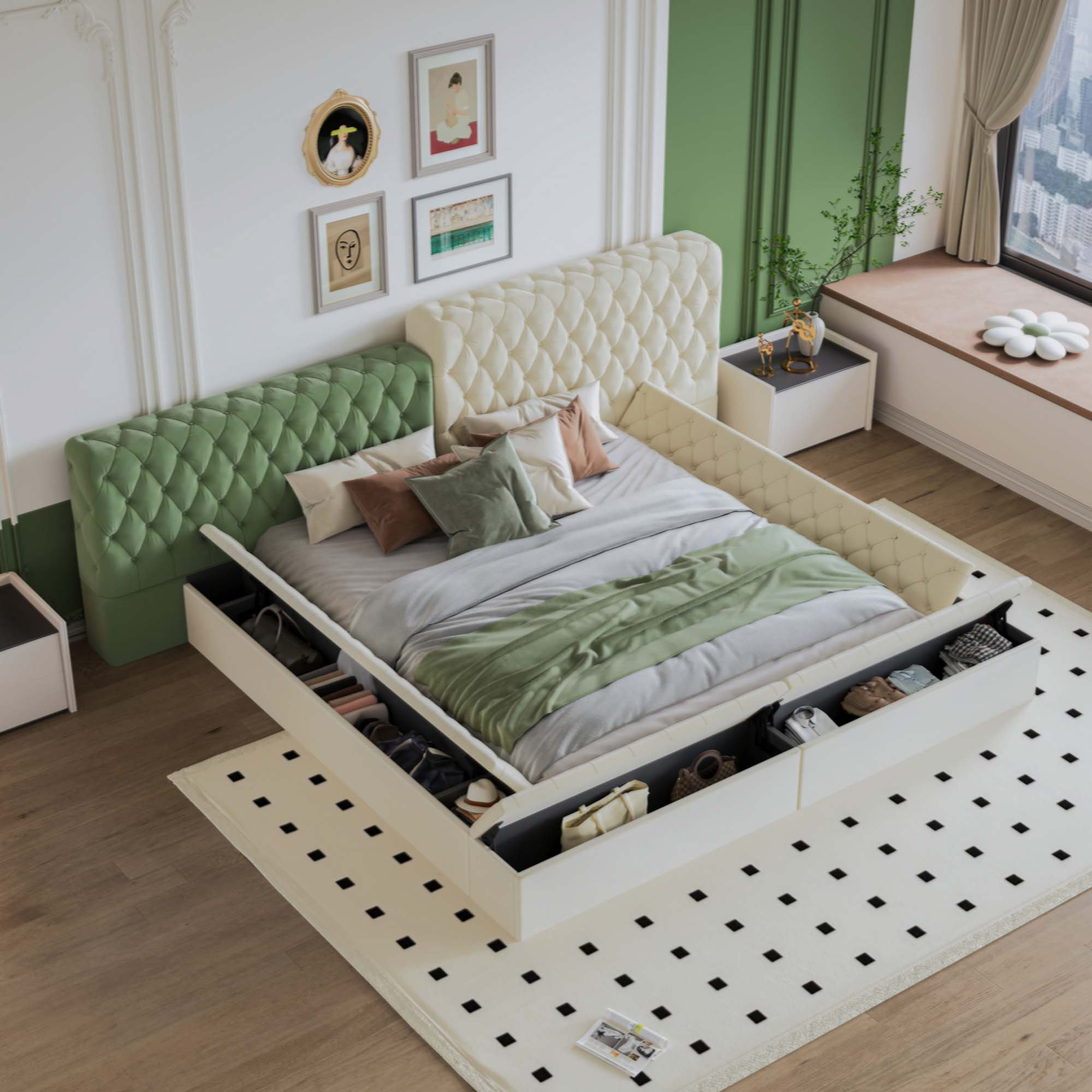 Red Barrel Studio Contemporary Special-Shaped Fully Upholstered Bed ...