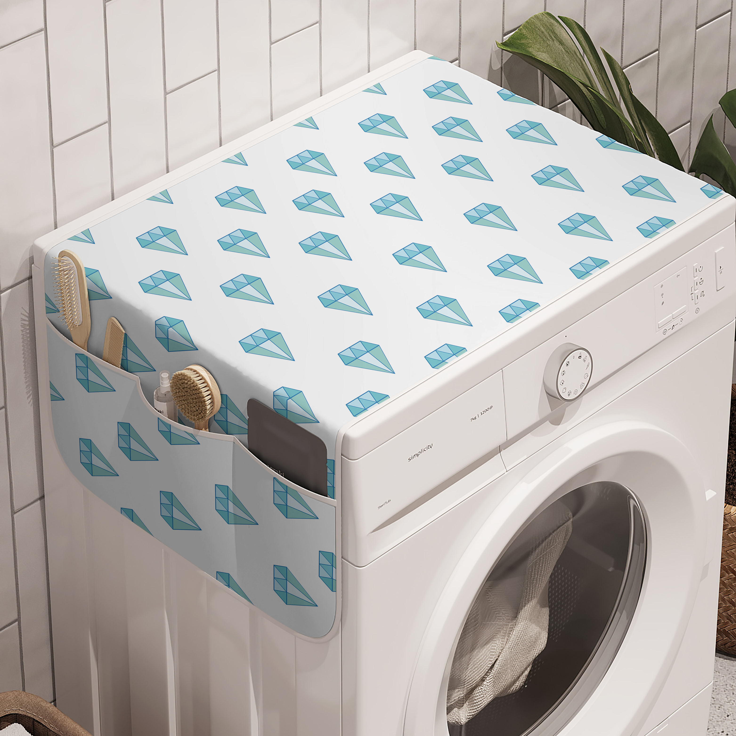 East Urban Home Turquoise Blue Washing Machine Organizer Pack of 2 47 ...