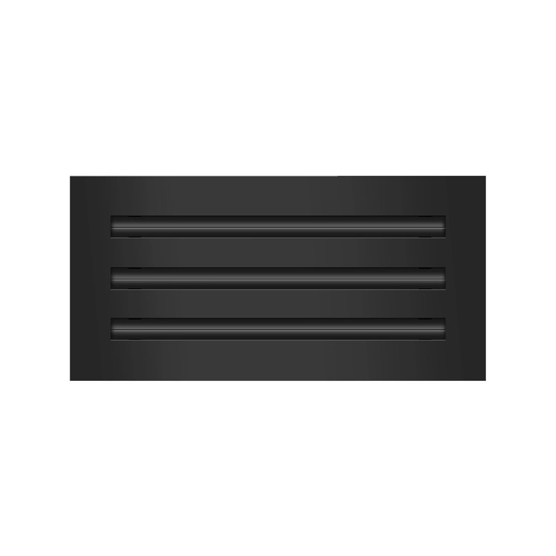 Texas Buildmart BUILDMART - 14x6 Black Modern AC Vent Cover - Standard ...