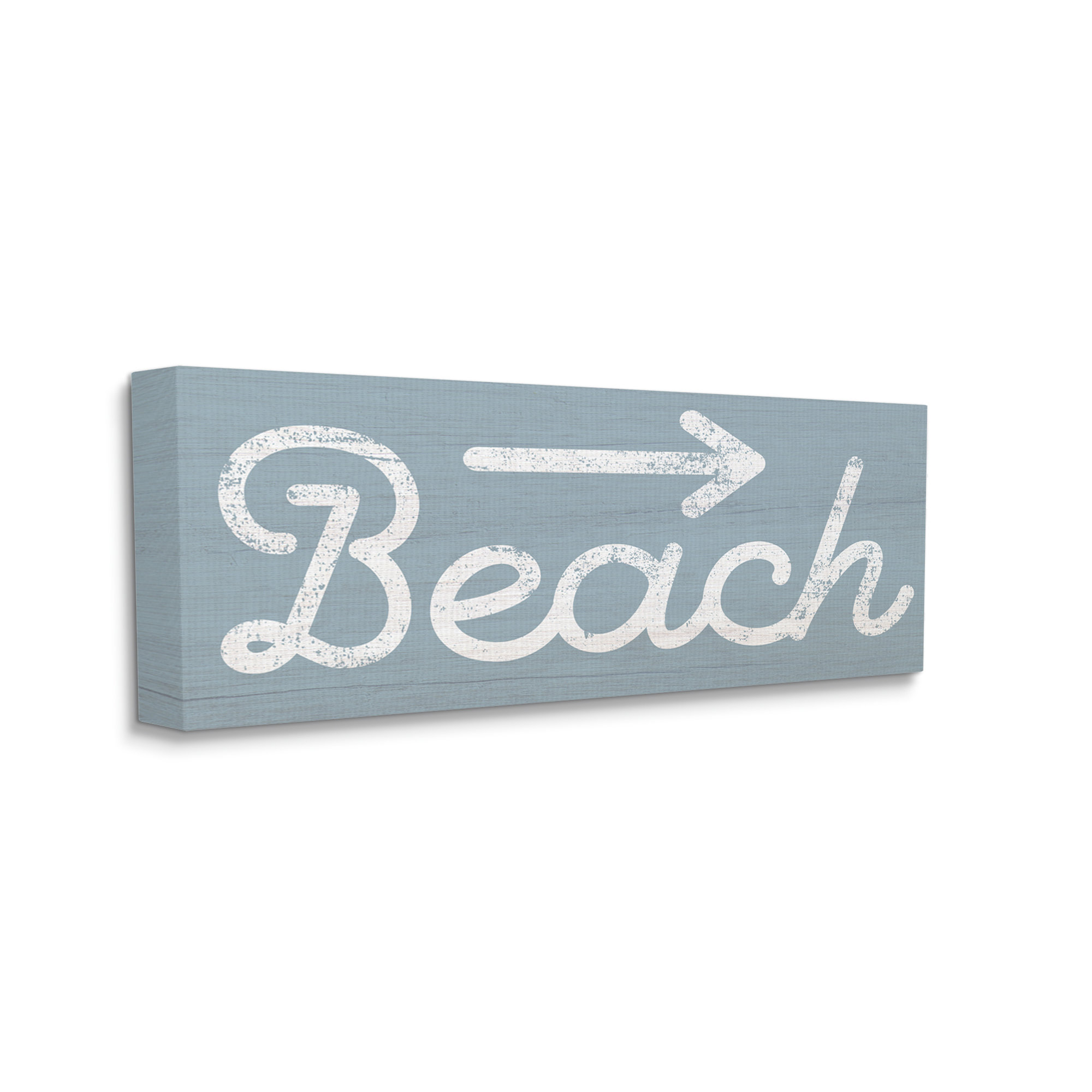 Stupell Industries " Vintage Beach Arrow Pointing Sign Grain " by ...