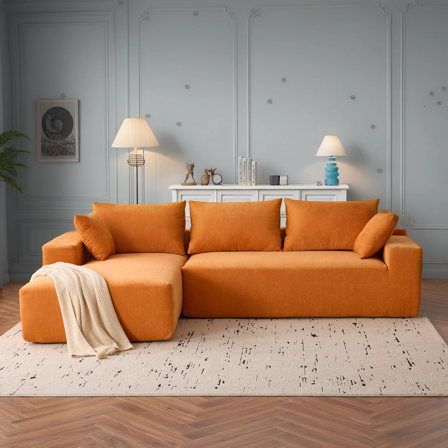 Latitude Run® Extra Large Deep Modular Sofa, Cloud Sofa 4-Person Sofa ...