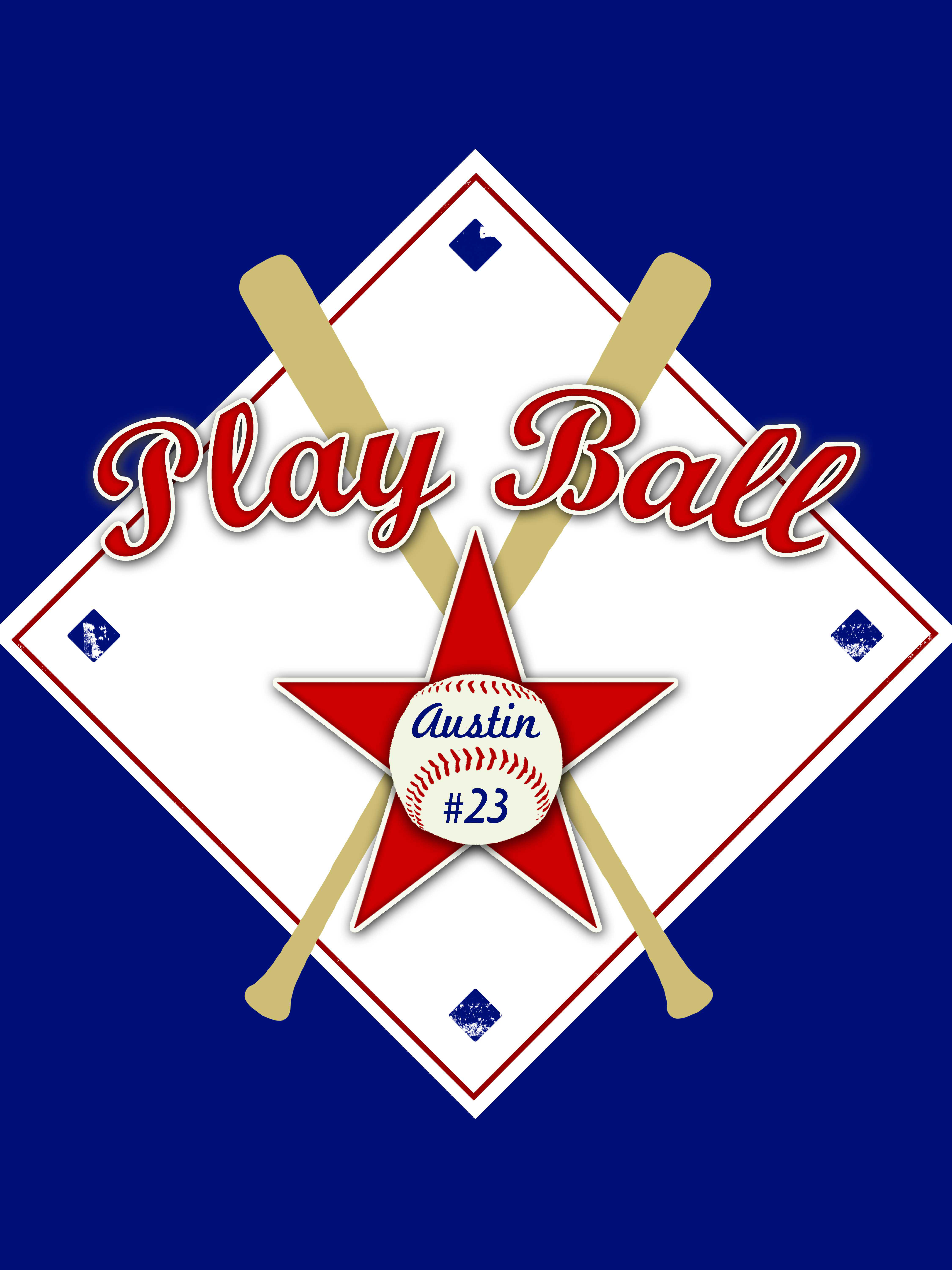 Winston Porter Play Ball Baseball Diamond - Wrapped Canvas Print | Wayfair