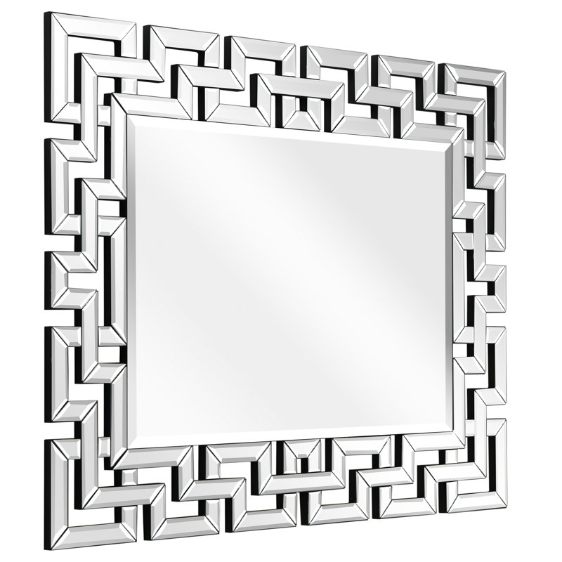 Mercer41 Poyner Elegant Beveled Geometry Wall Mirror & Reviews | Wayfair